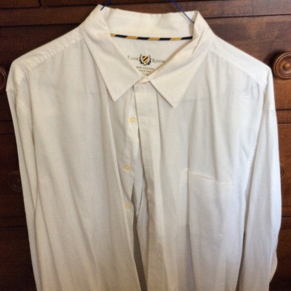 Club Room | Shirts | Club Room Xxl White Long Sleeved Shirt | Poshmark